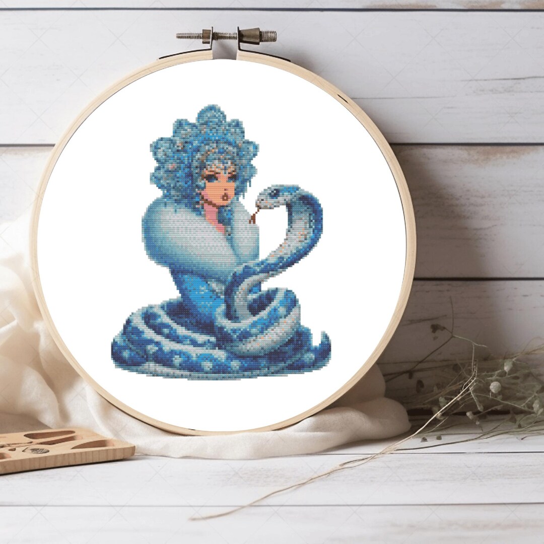 The Queen and the Snake Cross Stitch Pattern, Queen Pattern, Gift for ...