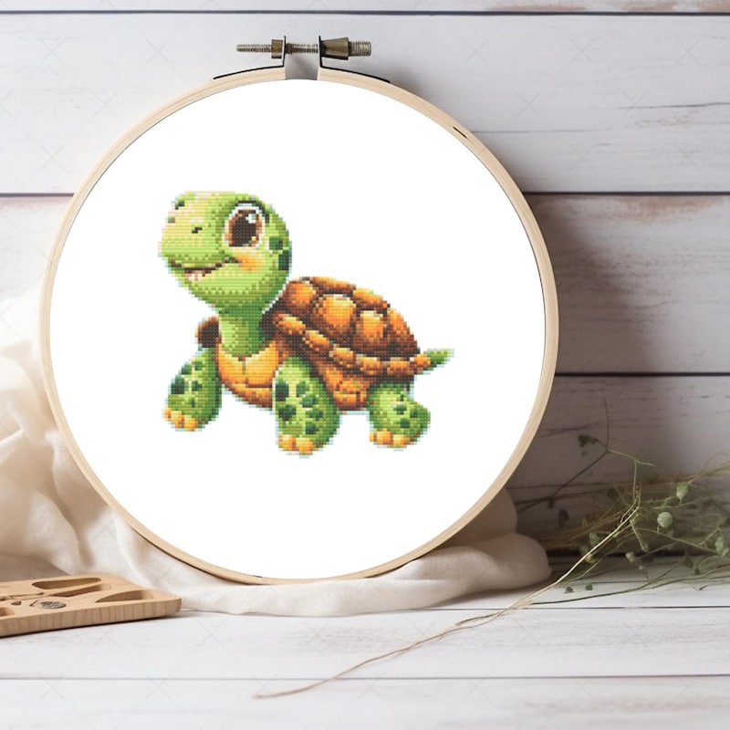 Turtle Cross Stitch - Etsy