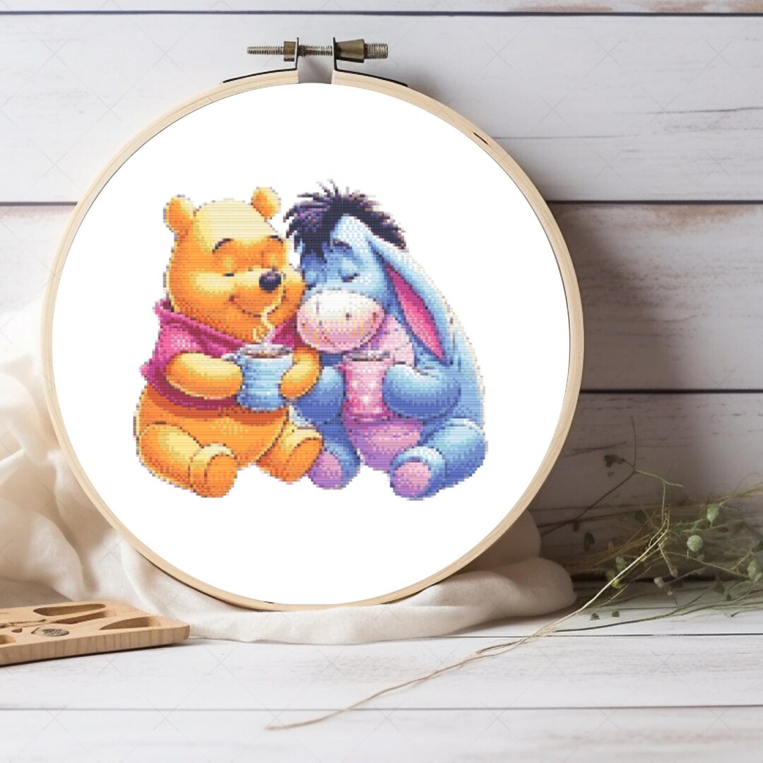 Winnie the Pooh and Eeyore Cross Stitch Pattern - for Nursery Wall Art ...