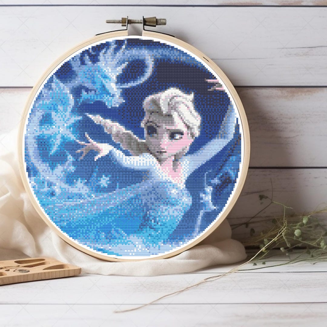 Elsa Frozen Cross Stitch Chart - Instant Download PDF, Frozen Elsa ...