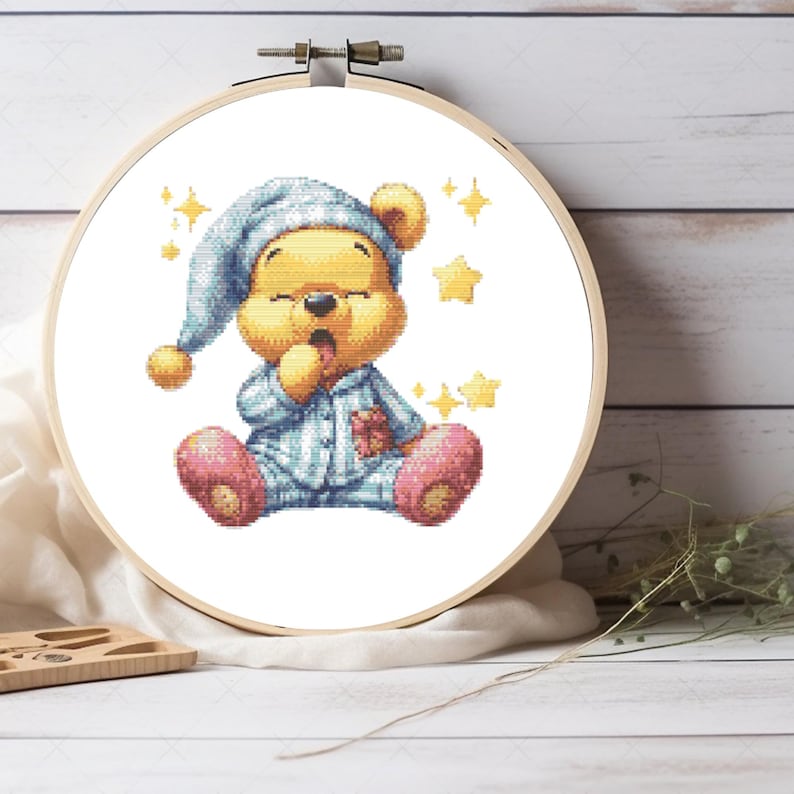 Cute Baby Winnie the Pooh Cross Stitch Pattern - Sweet Winnie Pooh ...