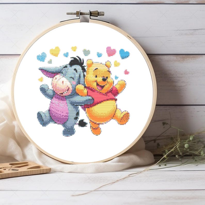 Winnie Pooh and Eeyore Cross Stitch Pattern - for Nursery Decor - for ...
