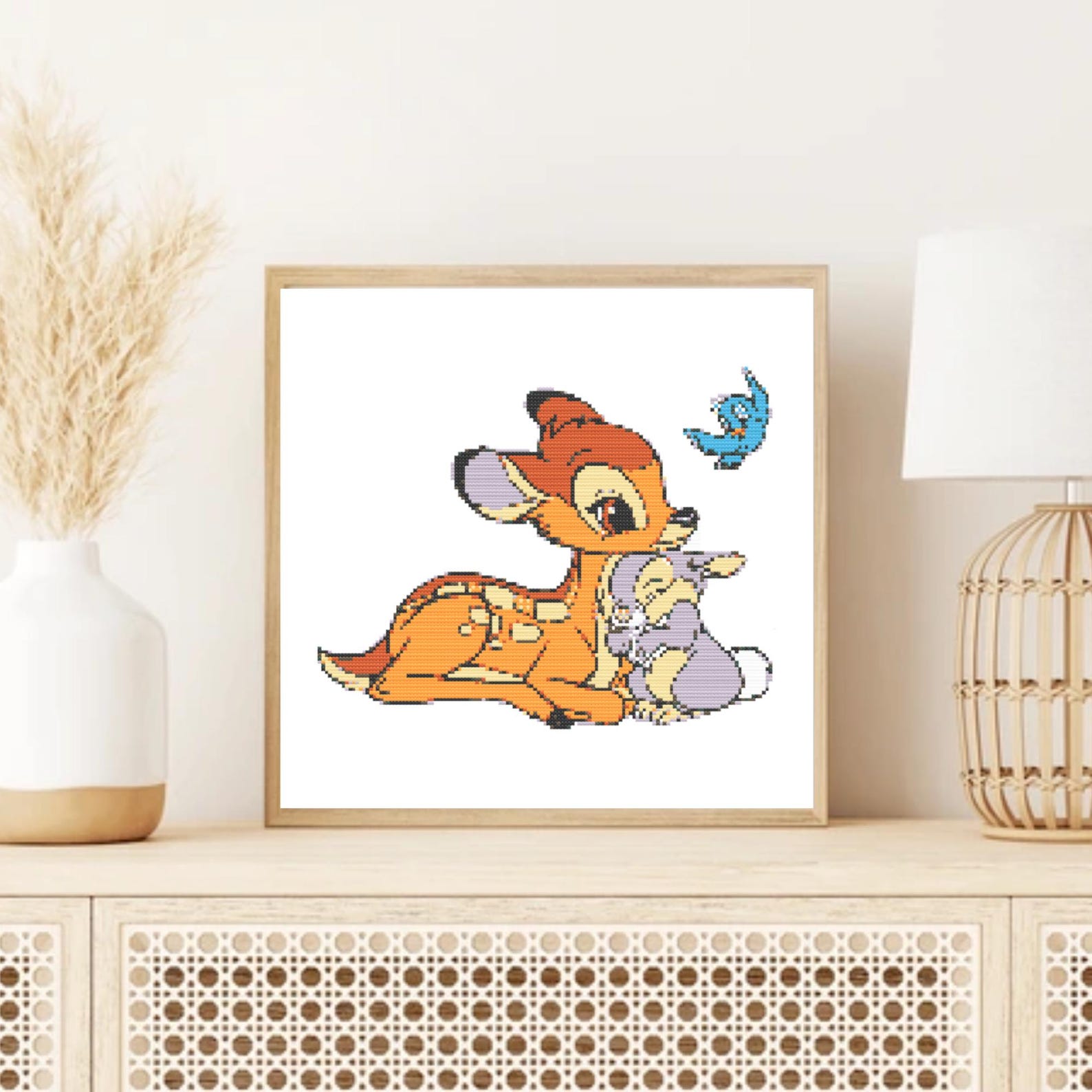 Bambi and Friends DIY Cross Stitch Pattern - Forest Animals Cross ...