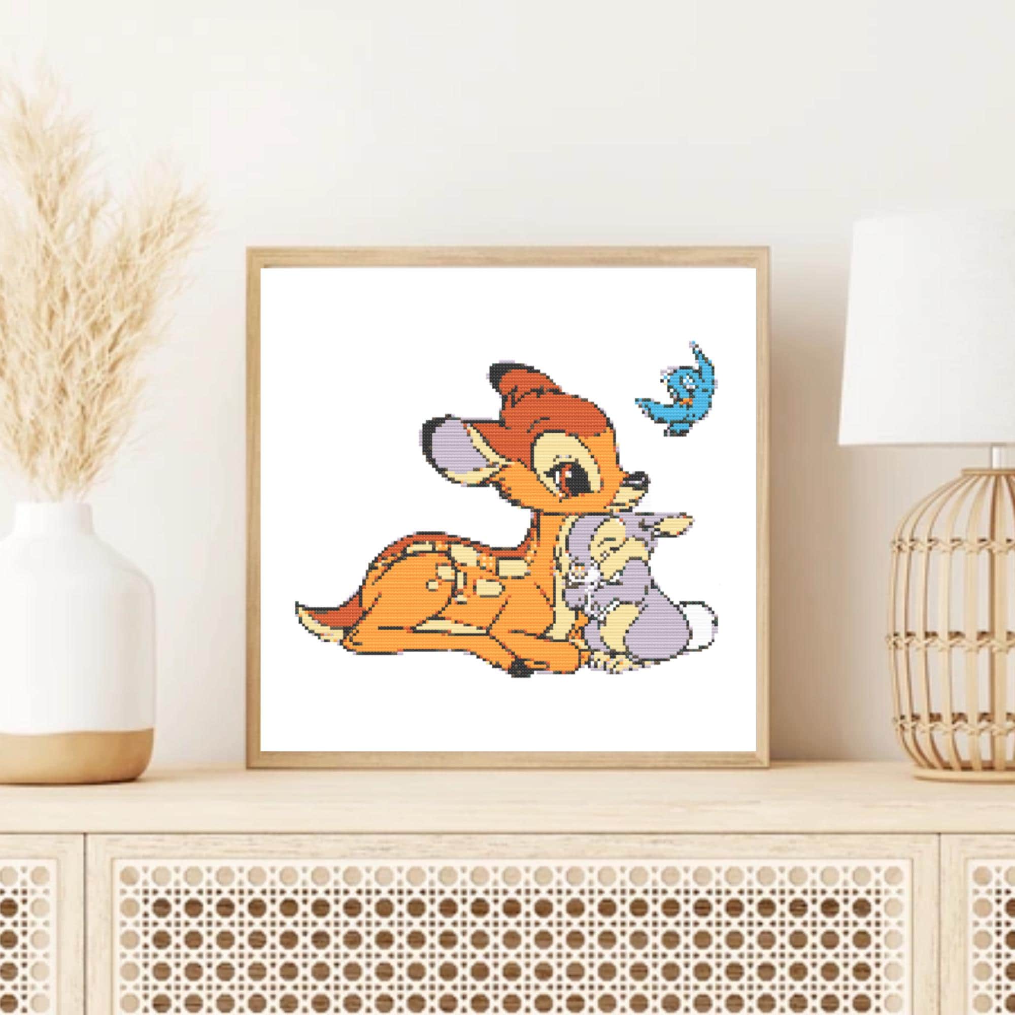 Bambi and Friends DIY Cross Stitch Pattern - Forest Animals Cross ...