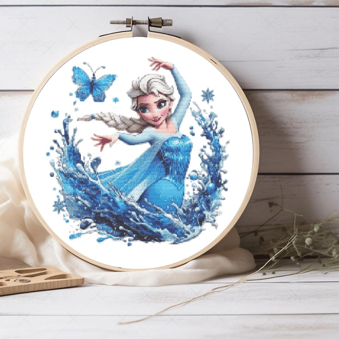 Frozen Elsa Cross Stitch Pattern, Frozen Cross Stitch Pattern, for Girl ...