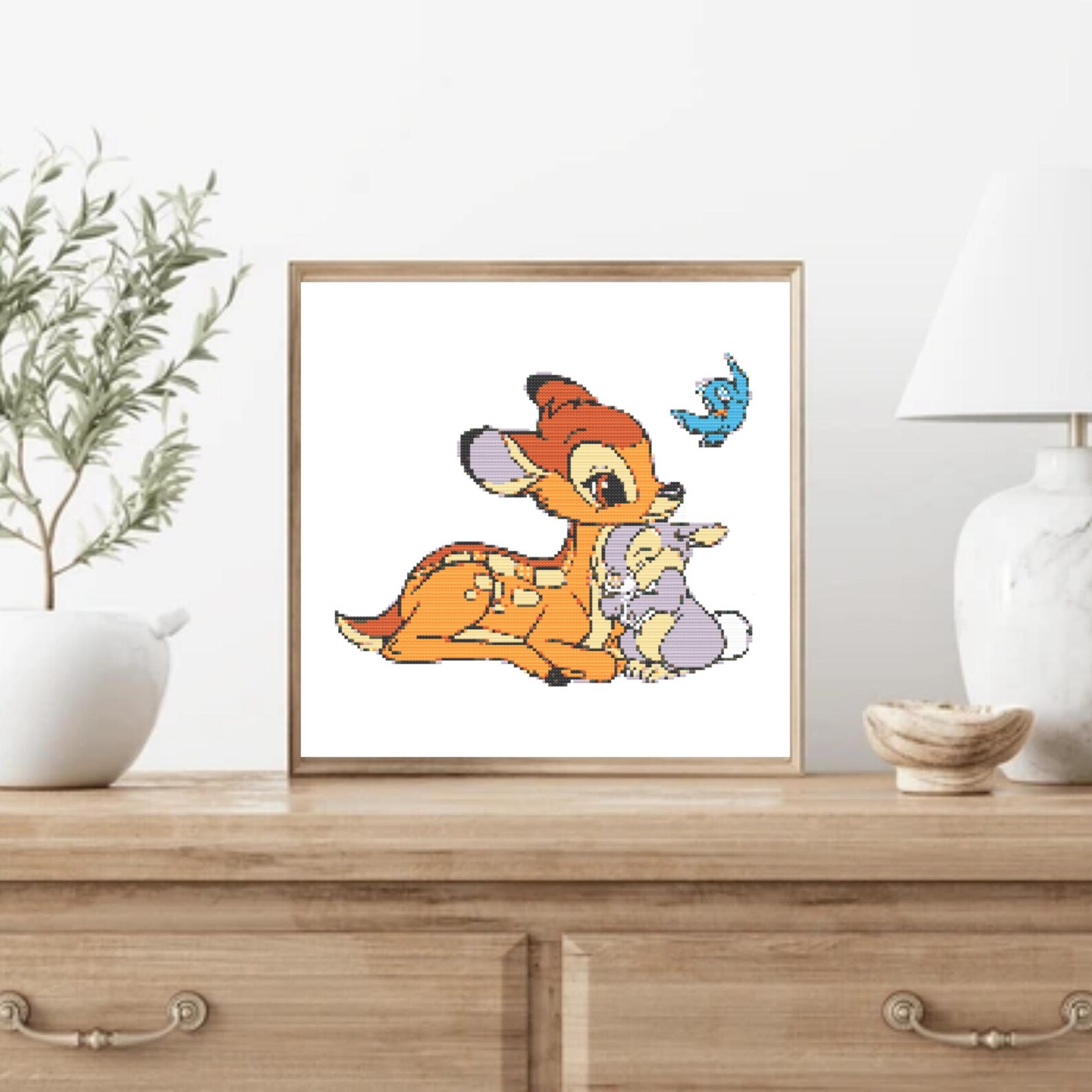 Bambi and Friends DIY Cross Stitch Pattern - Forest Animals Cross ...