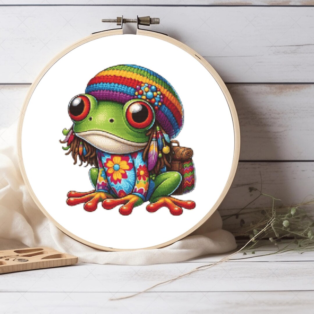 Cute Frog Cross Stitch Pattern - A Frog That Makes You Smilie Xstitch ...