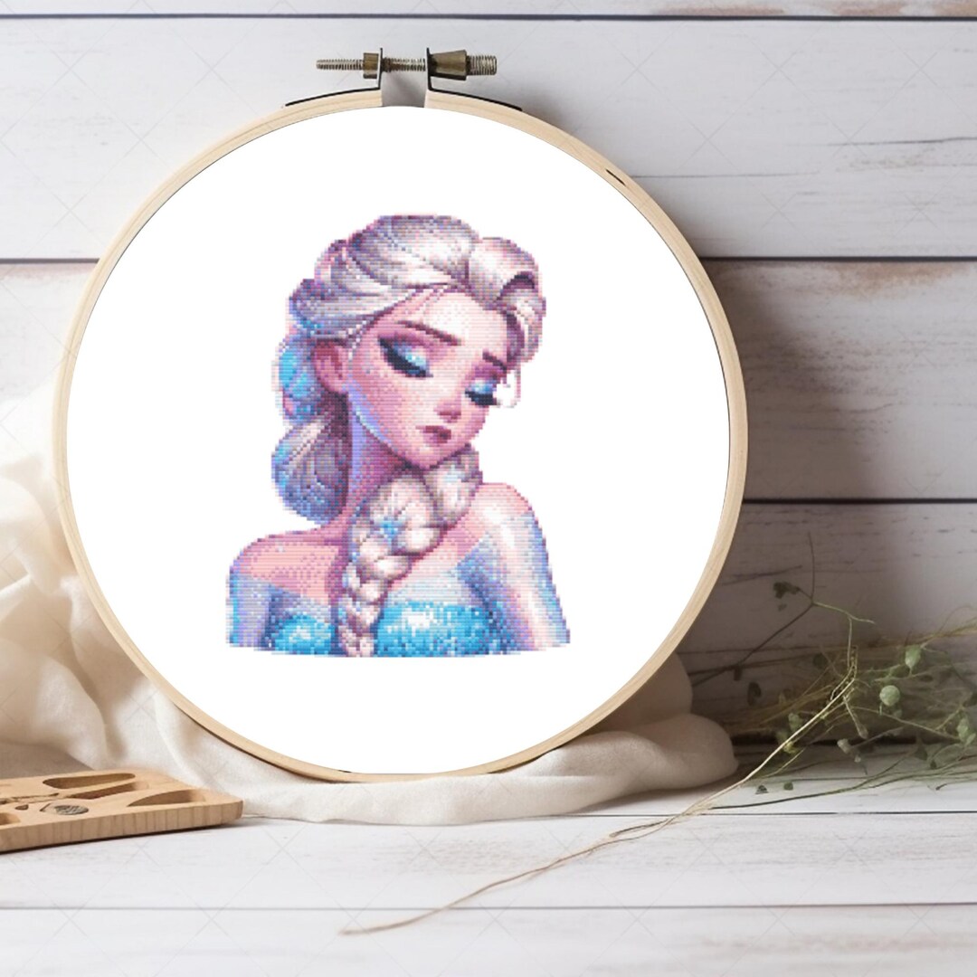 Frozen Elsa Cross Stitch Pattern, Elsa Pattern, for Kids Decor, Girl ...