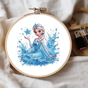 Frozen Elsa Cross Stitch Pattern, for Girl Decor, for Kids Decor, for ...