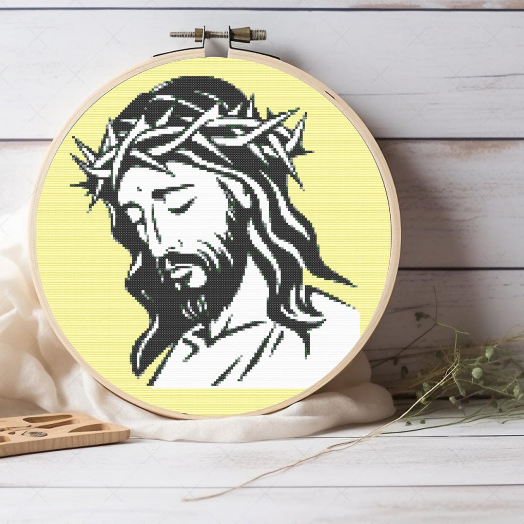 Jesus Christ Cross Stitch Pattern | Christian Religious Design for ...
