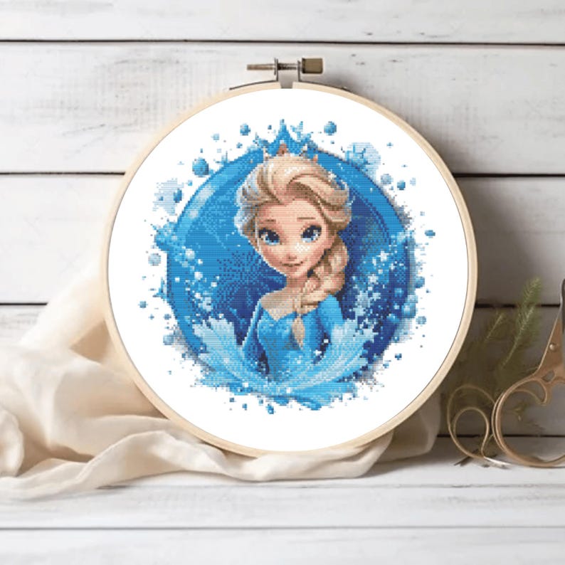 Frozen Elsa Cross Stitch Pattern, for Girl Decor, for Kids Decor, for ...
