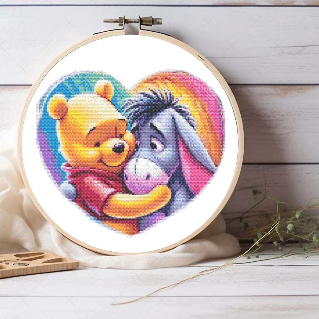 Winnie Pooh and Eeyore Cross Stitch Pattern - for Nursery Craft - for ...