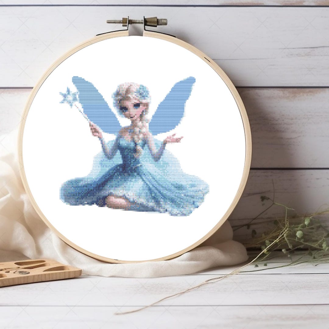 Fairy Frozen Elsa Cross Stitch Pattern - Elsa Frozen Pattern - for Girl ...