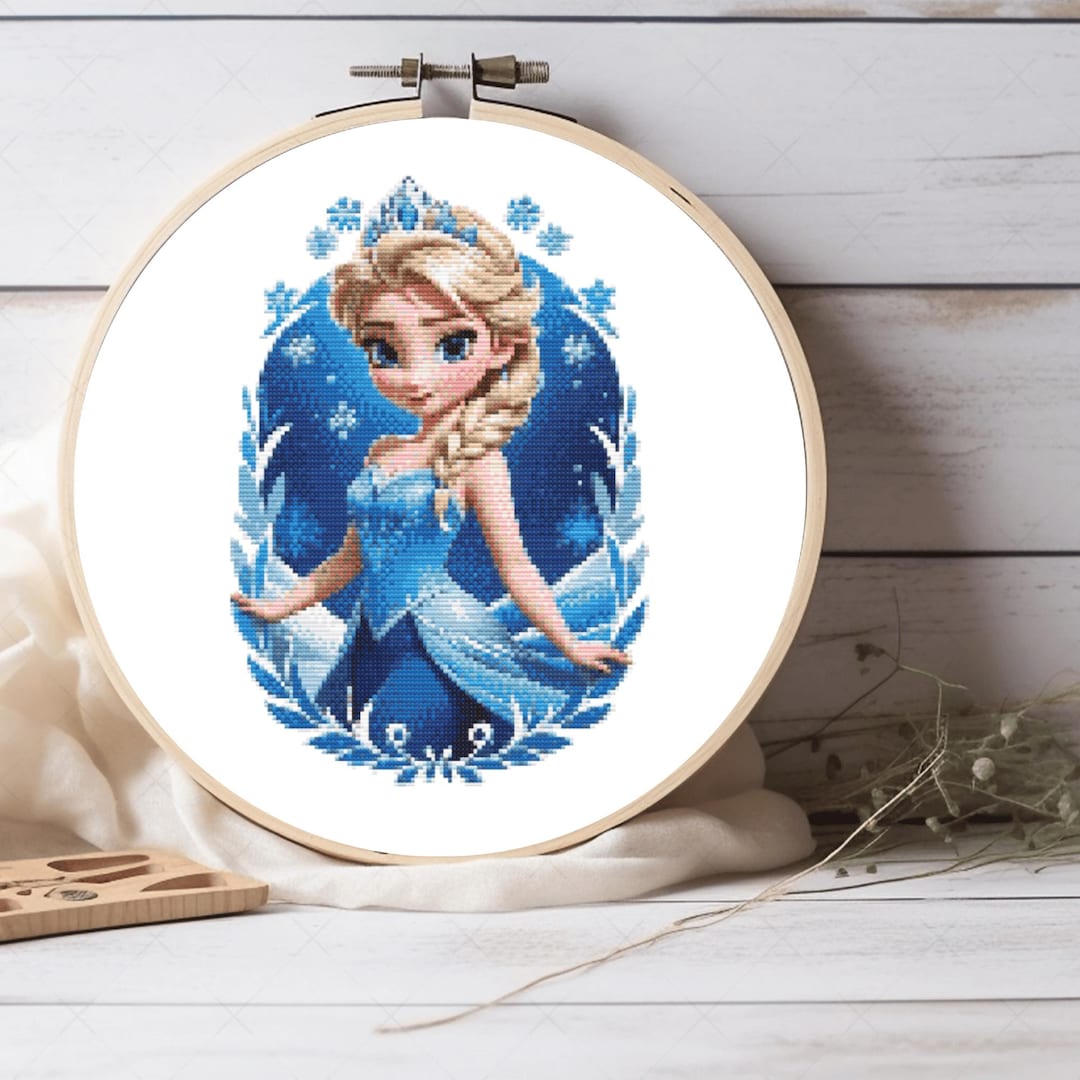 Frozen Elsa Cross Stitch Pattern, for Girl Decor, for Kids Decor, for ...