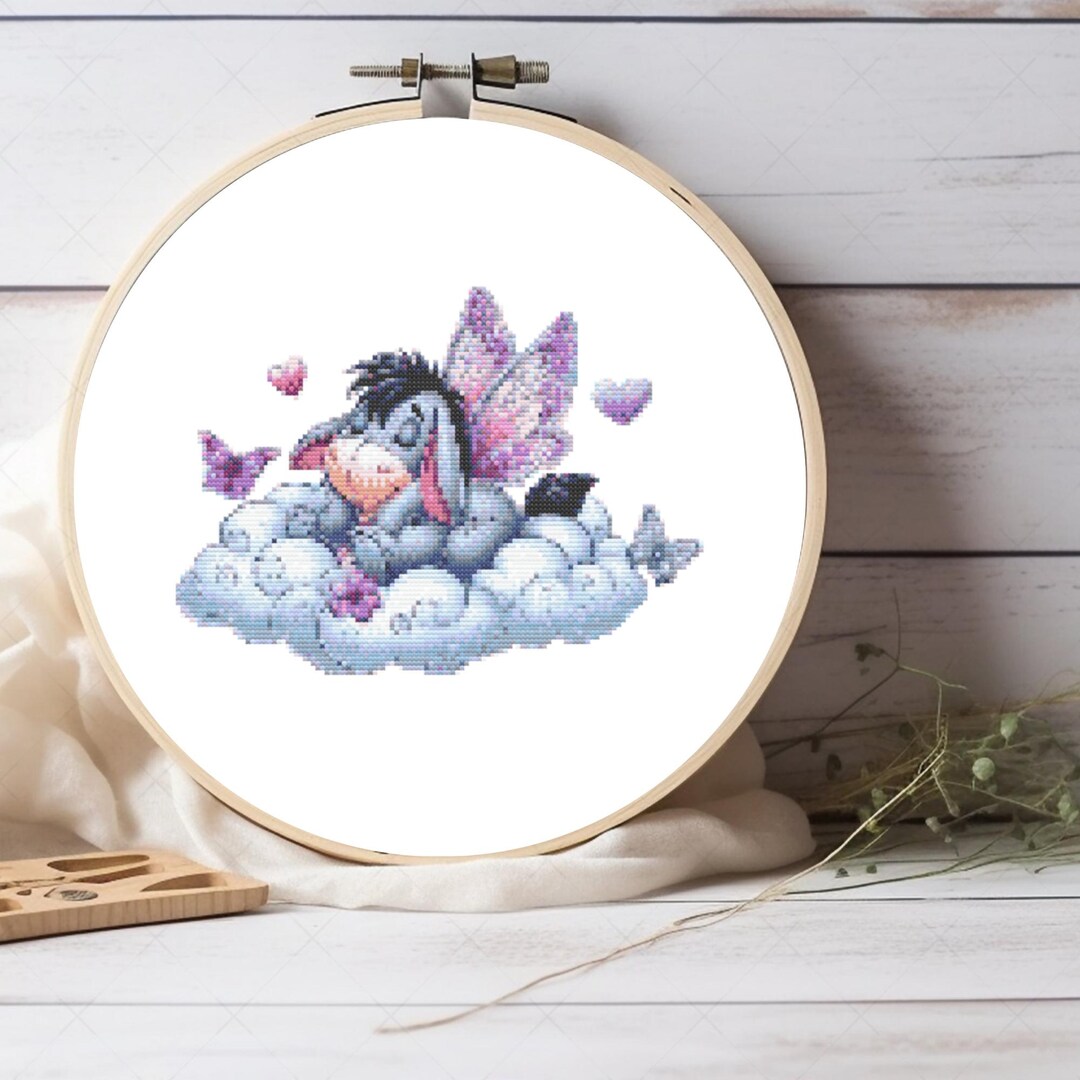 Cute Eeyore Cross Stitch Pattern - DIY X Stitch Design, Sweet Eeyore ...
