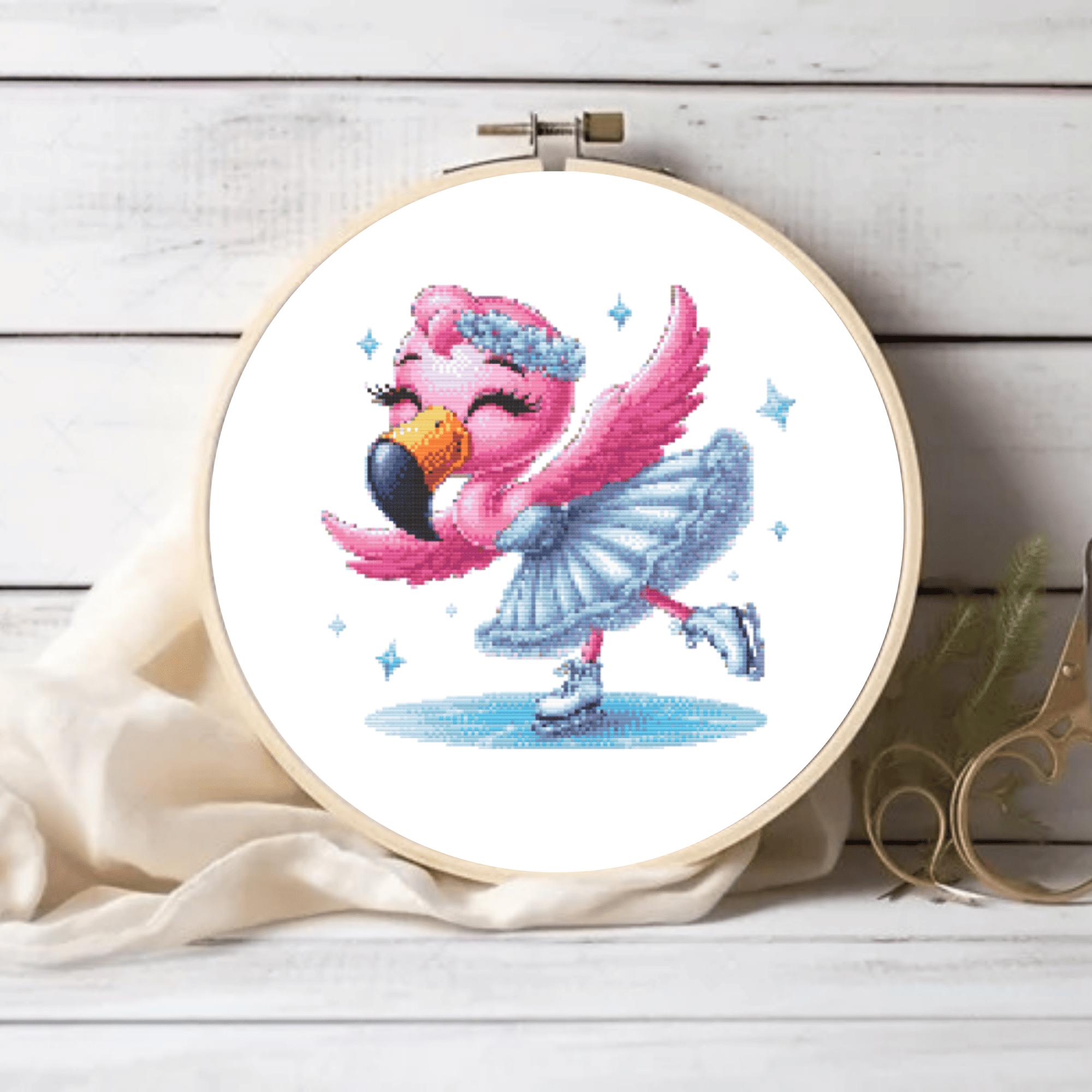 Cute Flamingo Cross Stitch Pattern, Pattern Keeper Compatible - Etsy