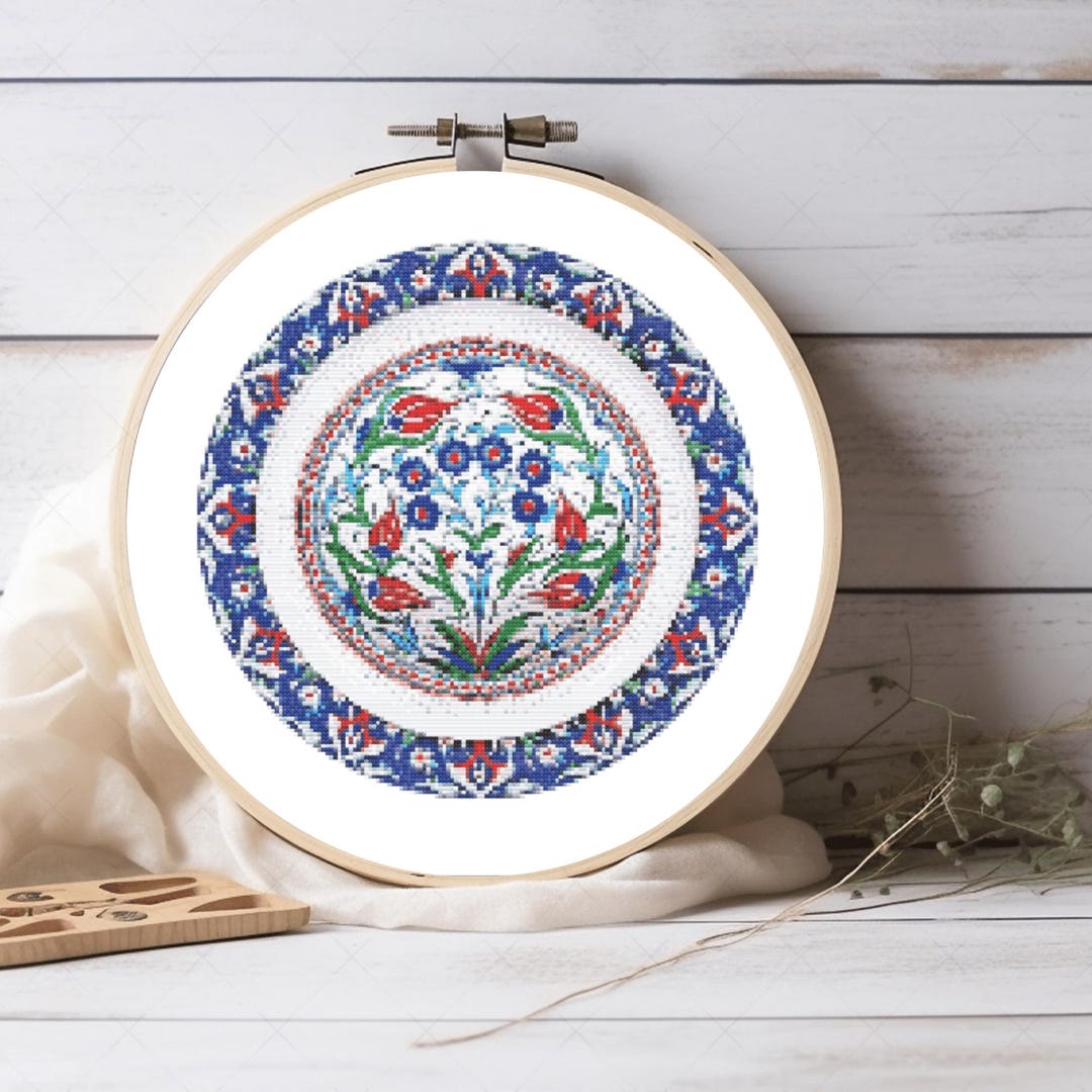 Elegant Ottoman Motif Turkish Cross Stitch Pattern - Easy Traditional ...