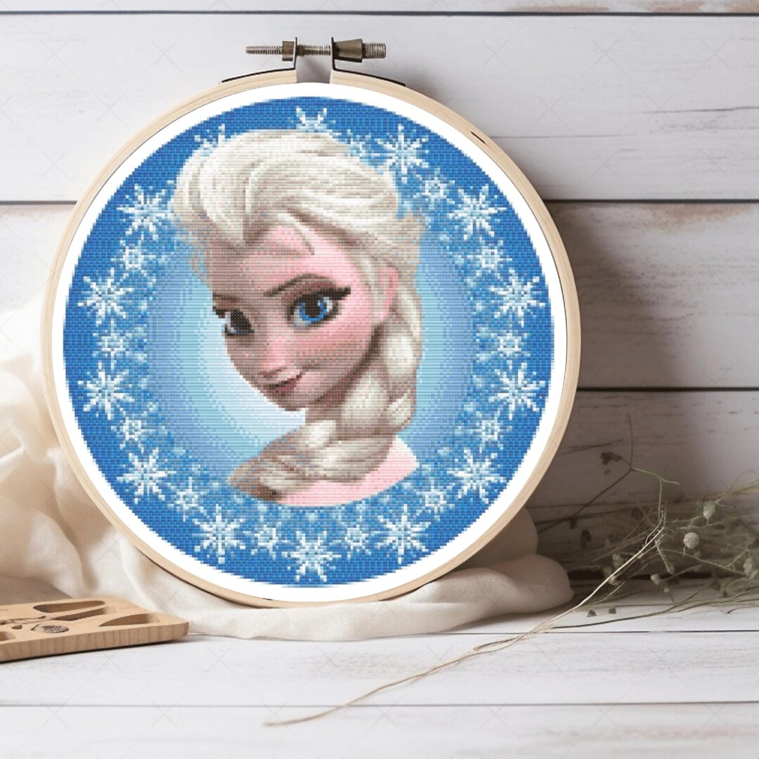 Frozen Elsa Cross Stitch Pattern, for Girl Decor, for Kids Decor, for ...