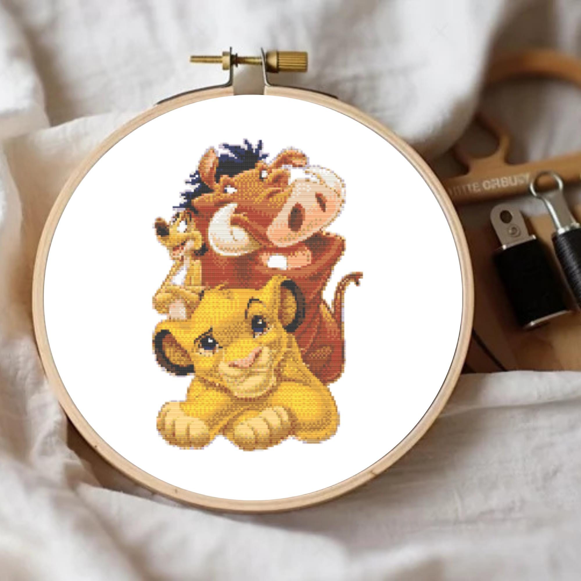 Lion King Simba Timon and Pumbaa Cross Stitch Pattern, Sweet Simba ...