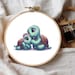 Mom and Baby Turtle Cross Stitch Pattern - Heartwarming Ocean Duo for ...