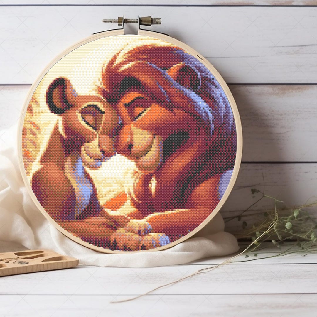 The Lion King and Nala Cross Stitch Pattern PDF – Easy to Follow ...