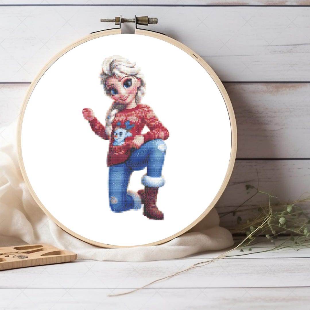 Frozen Elsa Cross Stitch Pattern, for Girl Decor, for Kids Decor, for ...