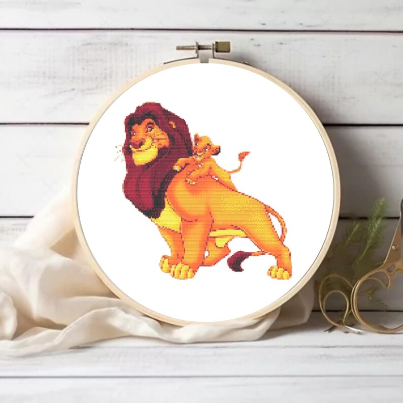 The Lion King and Simba Cross Stitch Pattern, Sweet Simba Pattern ...