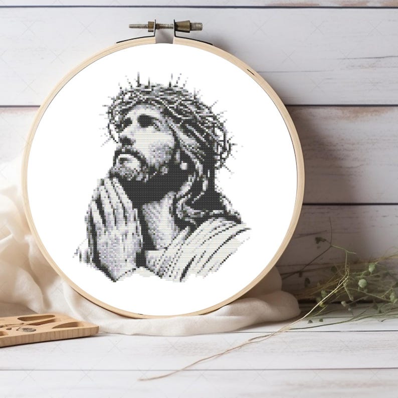 Jesus Christ Cross Stitch Pattern, Christian Pattern, Jesus Sewing ...