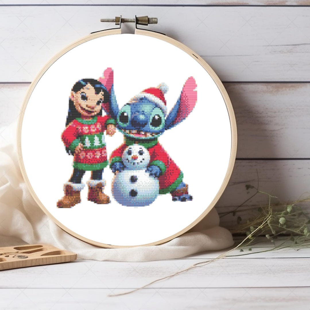 Lilo and Stitch Cross Stitch Pattern, for Nursery Decor, for Kids Room ...