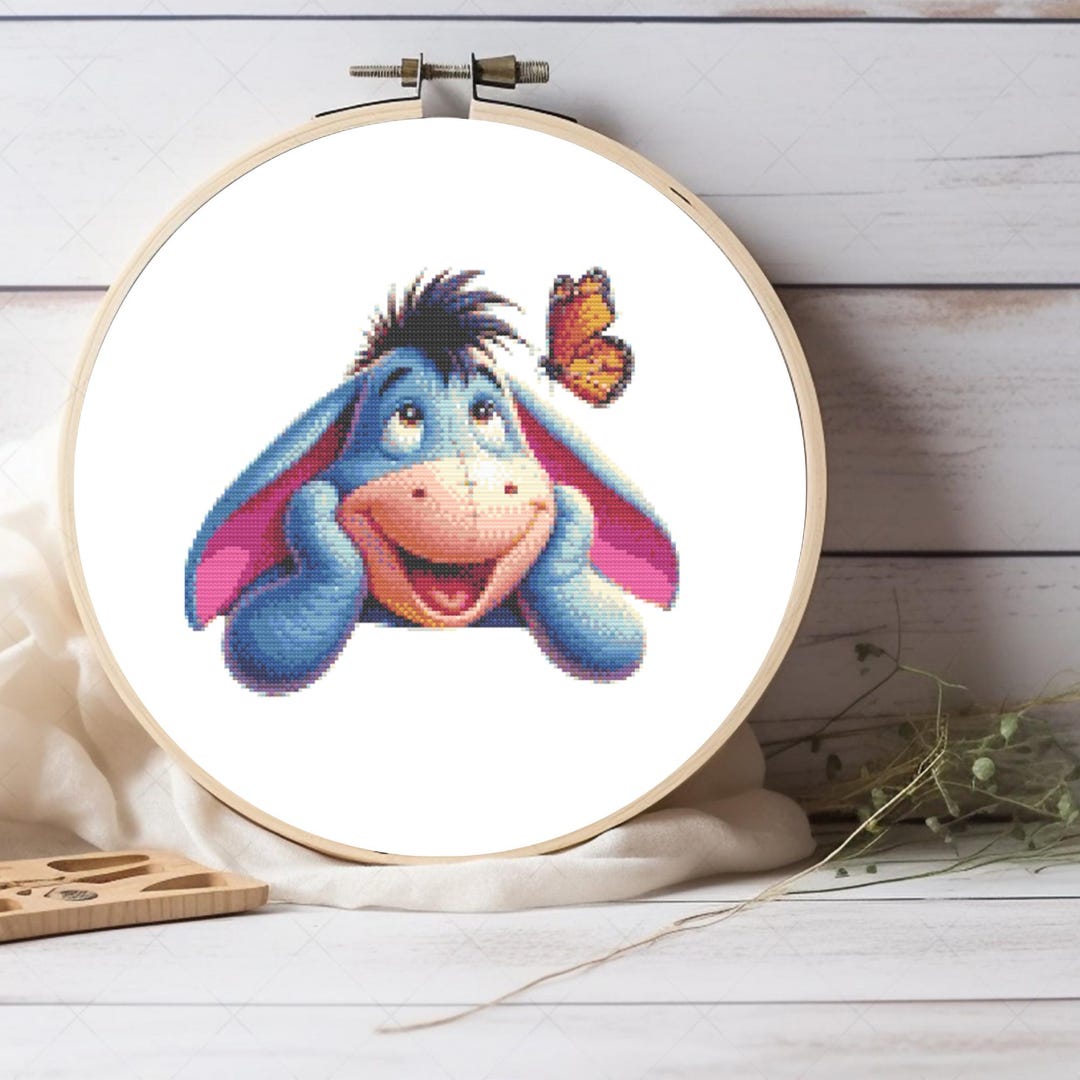 Eeyore Cross Stitch Pattern for Nursery & Kids Room Decor - Pattern ...