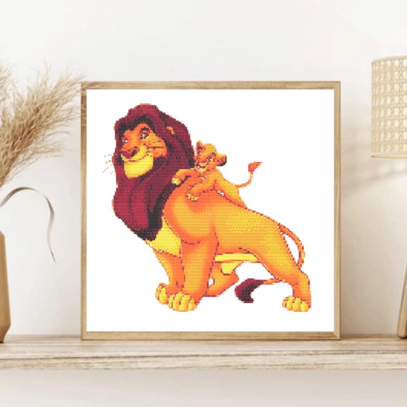 The Lion King and Simba Cross Stitch Pattern, Sweet Simba Pattern ...