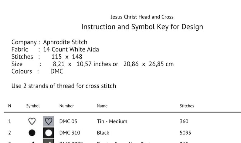 Jesus and Cross Cross Stitch Pattern - Crucifixion Christian Embroidery ...