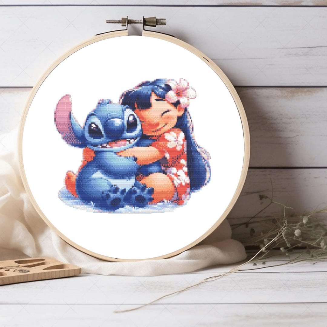 Lilo and Stitch Cross Stitch Pattern, for Nursery Decor, for Kids Room ...