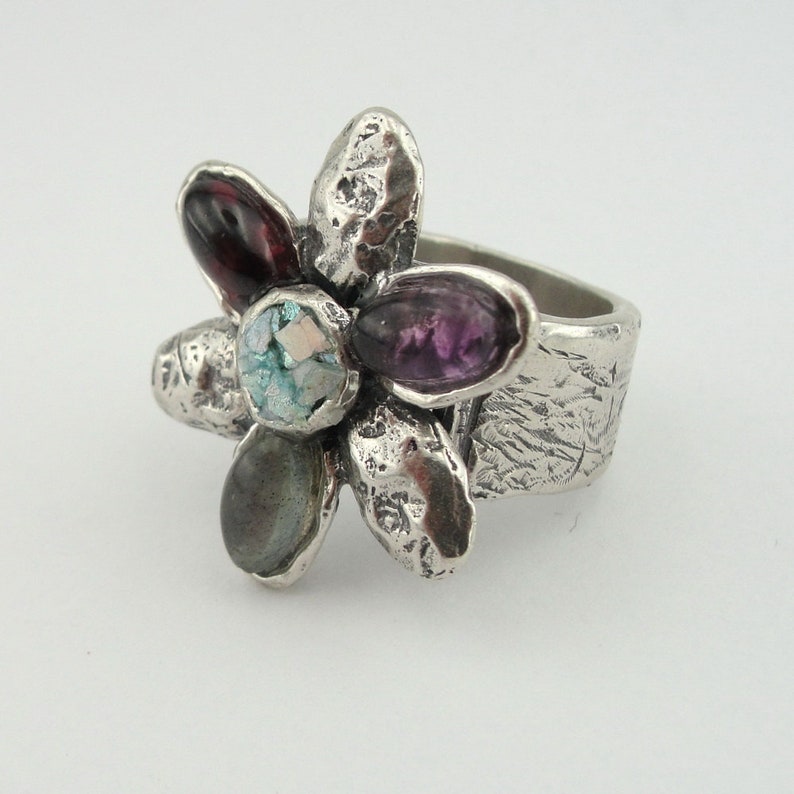 Roman Glass Jewelry Roman Glass Ring Gemstone Israeli | Etsy