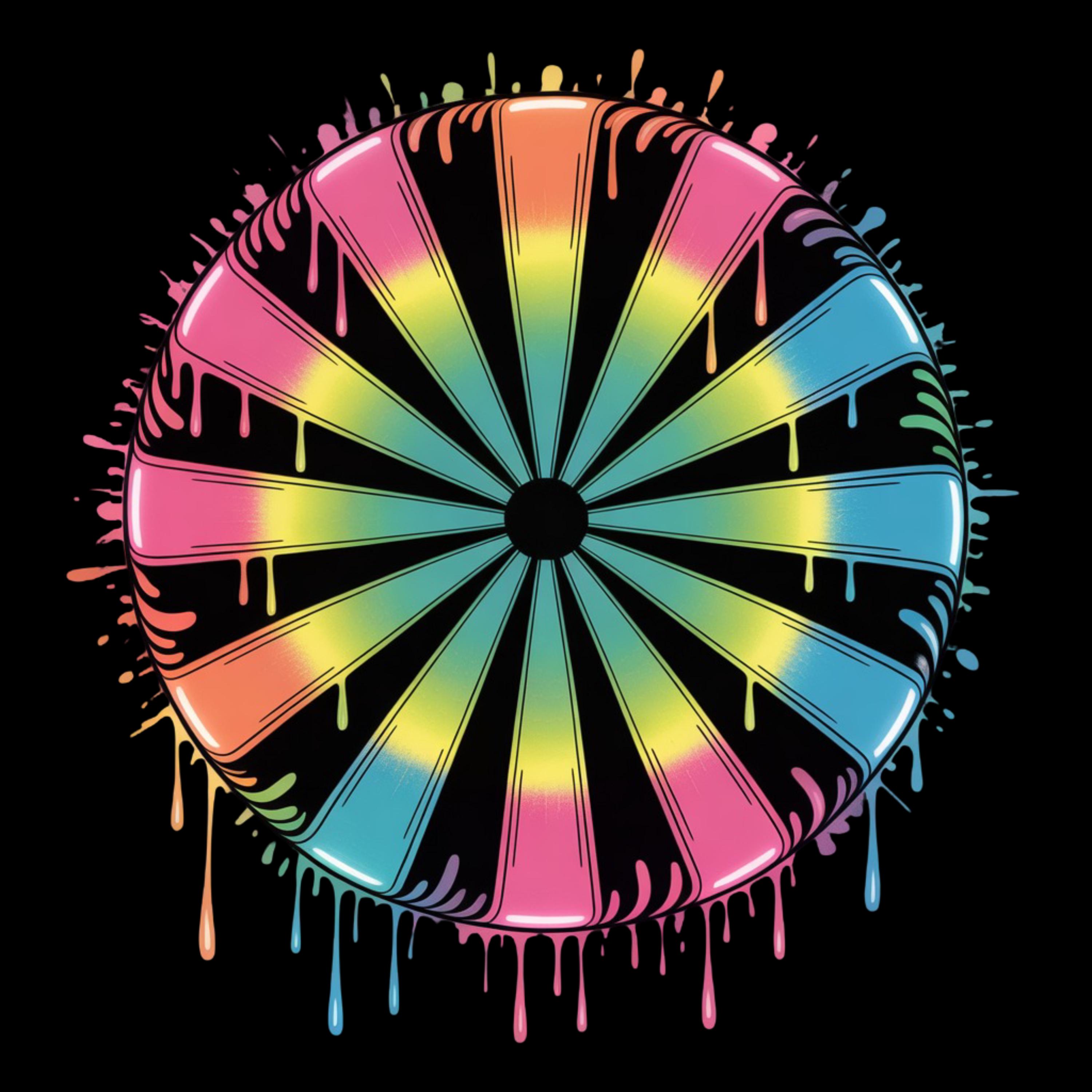 Neon Mandala Drip PNG Bundle: High-res Designs for Sublimation (digital ...