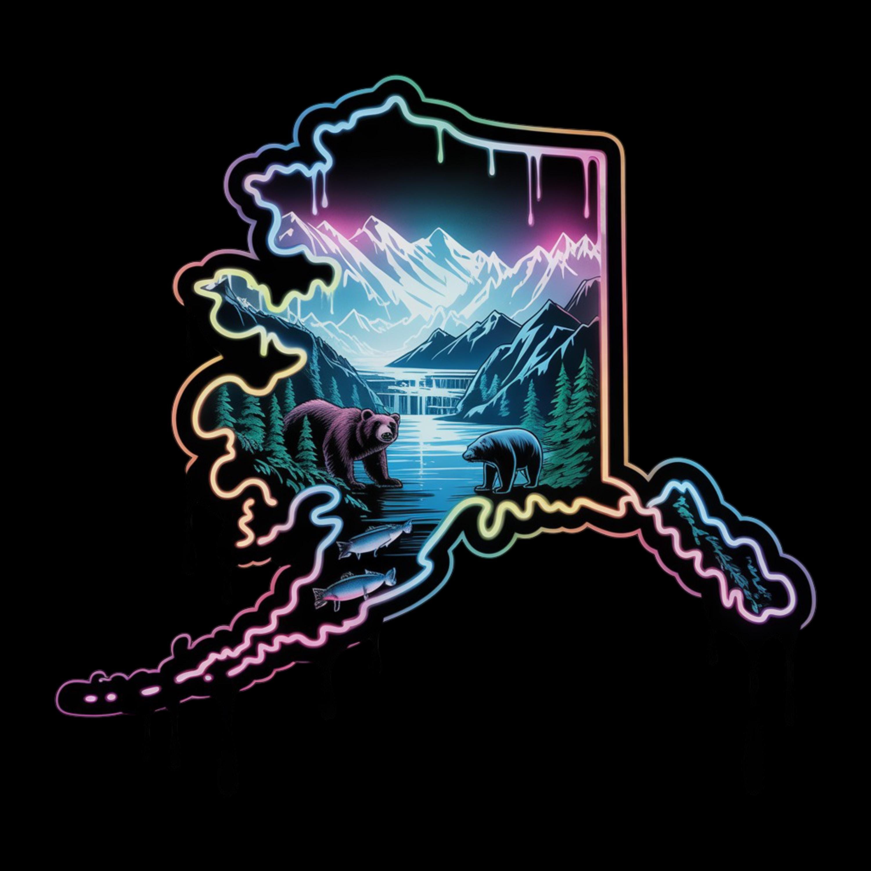 50 USA State PNG Bundle | Neon Drip Outlines | Graffiti T-shirt Designs ...