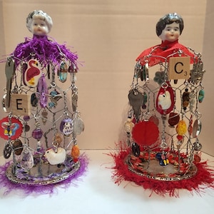 Antique Germany Doll Head Assemblage, Mixed Media Cage Art Doll - Etsy