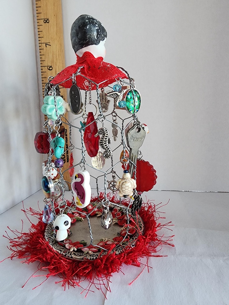Antique Germany Doll Head Assemblage, Mixed Media Cage Art Doll - Etsy