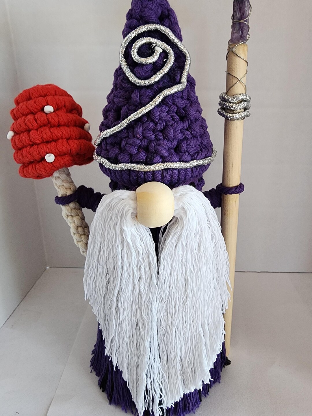 Macrame Wizard Gnome Doll - Etsy