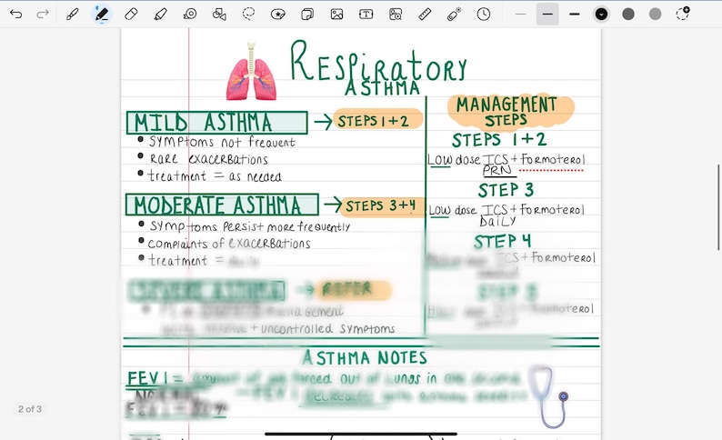 Respiratory: Asthma and COPD 2024 Updated Guidelines Study Guides ...