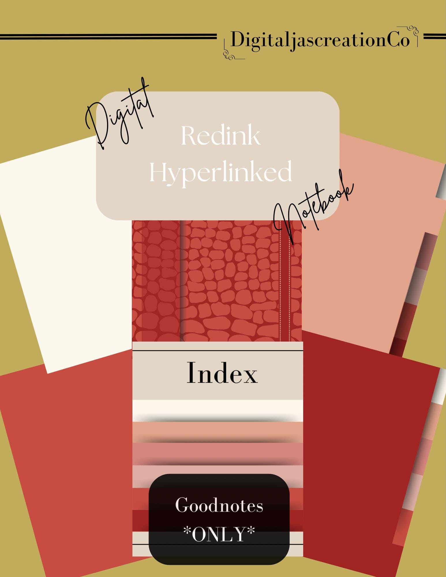 Goodnotes Digital Notebook: Hyperlinked Dividers, Index (digital ...