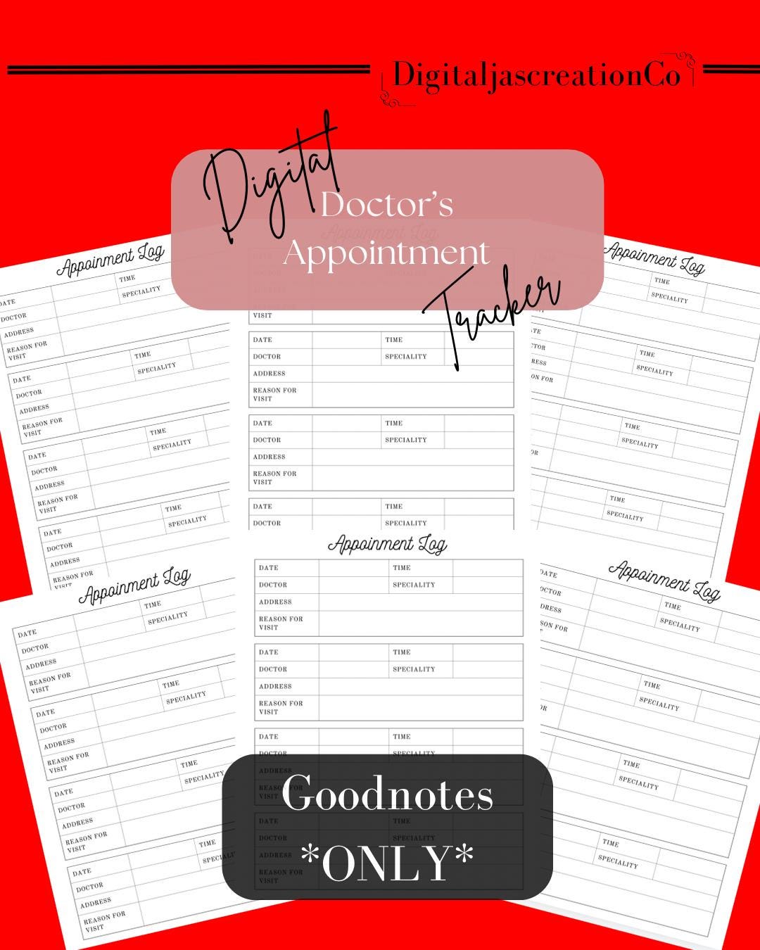 Doctor Appointment Tracker: Medical Visit Log (PDF) - Etsy