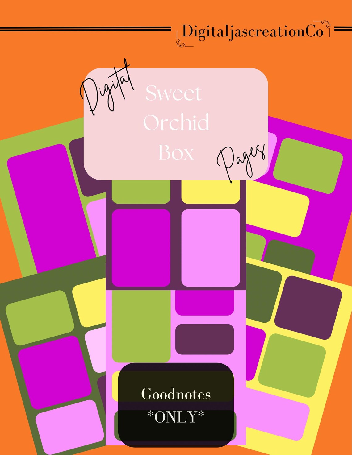 Orchid Sweet Box Paper: Digital Planning Pages for Goodnotes (digital ...