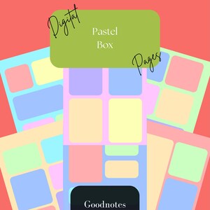 Pastel Box Digital Paper: Goodnotes Planning Pages (digital Download ...