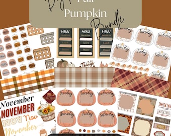 Fall Digital Stickers • Fall Color Stickers • Digital Planning Stickers ...