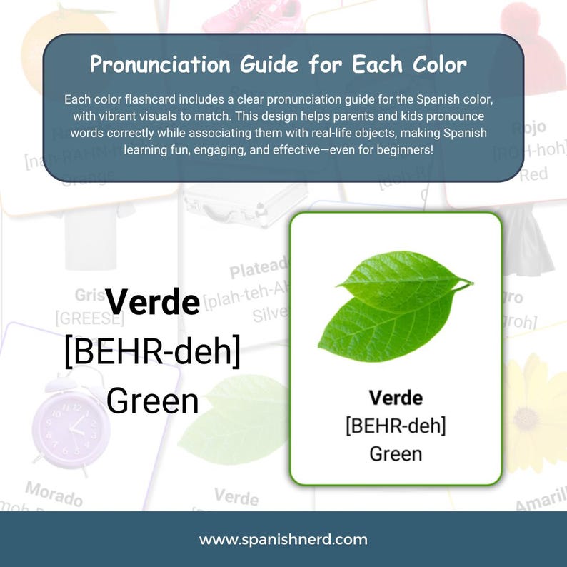 16 Spanish Colors Flashcards for Toddlers and Preschoolers | Printable ...