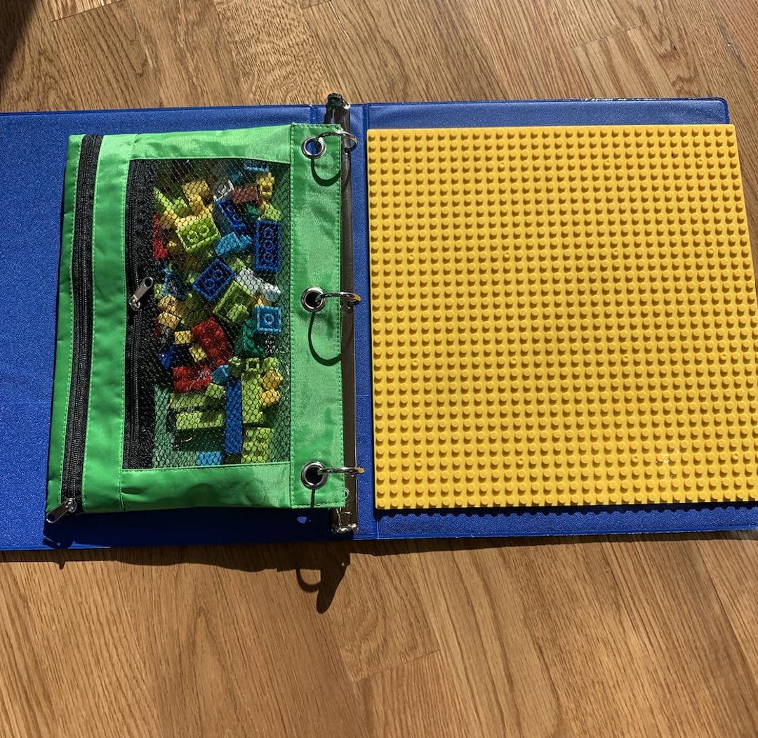 Personalized Building Brick Travel Binder, Building Blocks Binder, Toy ...