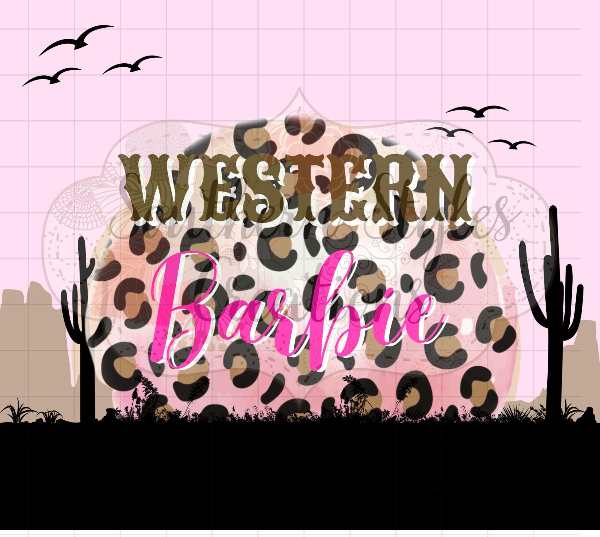 Western Barbie 2oz Sublimation Design - Etsy
