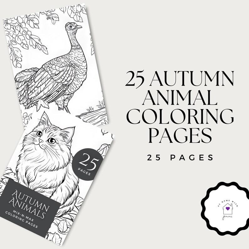 Printable Autumn Animal Coloring Pages | Relaxing Coloring for Kids ...