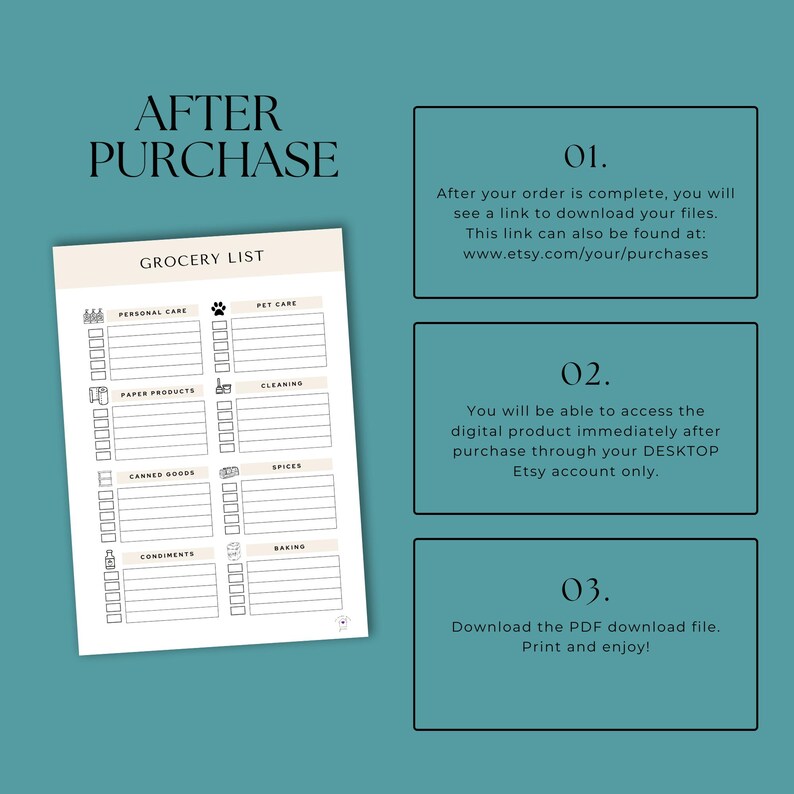 Printable Grocery Store Lists –full & Half Page, Meal Planning ...
